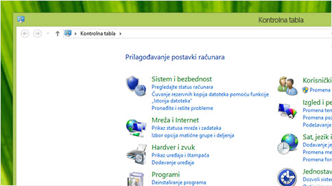 Gde se nalazi kontrolna tabla? - Windows pomoć